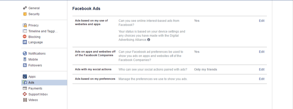 How Facebook Redesigns Ads Giving User Control over Ads Preferences?