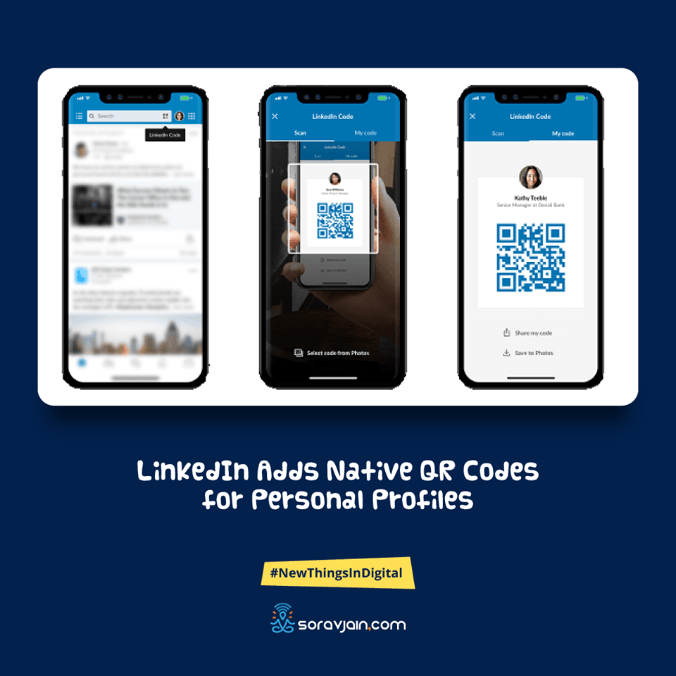 LinkedIn Adds Native QR Codes For Personal Profiles Social Media Marketing Tips
